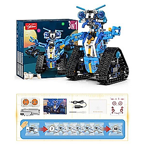 Henoda Robot Toys for 8-12 Year Old Boys Girls, Remote Control Science Programmable Building Block Kit with APP, Birthday Gifts for 8-16 Year Old Boys Girls