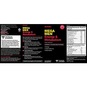 GNC Mega Men Energy Metabolism 90 Caplets