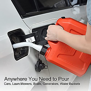 Gas Can Spout Replacement 5 gal Easy to Install, Gas Can Nozzle Replacement 5 gallon, Fit for Most 1/2/5/10 Gallon Gas Can(3 kit), Include Gas Can Spouts for Older Gas Cans, Easy Pour Gas Can Spout