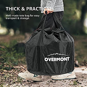 Overmont 19.5" Bonfire Fire Pit with Cover Bag, Smokeless Stove for Outdoor Stainless Steel Wood Burning Fireplaces with Removable Ash Pan