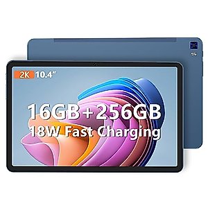 VASOUN Android 11 Tablet 10.4 inch, 16GB（8GB+8GB Expand）+256GB Tablet, 4G LTE Dual SIMS, 2.0GHz Octa-Core Gaming Tablet, 2K IPS Screen,8000Mah, 2.4G/5G WiFi, Bluetooth5.0 with Tablet PU Leather case