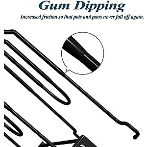 SOCONT Pot and Pan Organizer for Cabinet, Adjustable 8 Tiers Pans Pots Lid Organizer Rack Holder with 3 DIY Methods, Hanger Stacker Organizer Stand for Kitchen Counter and Cabinet