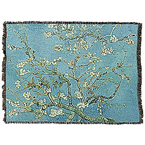 Pure Country Weavers Almond Blossoms Blanket by Vincent Van Gogh - Fine Art Gift Tapestry Throw Woven from Cotton - Made in The USA (72x54)