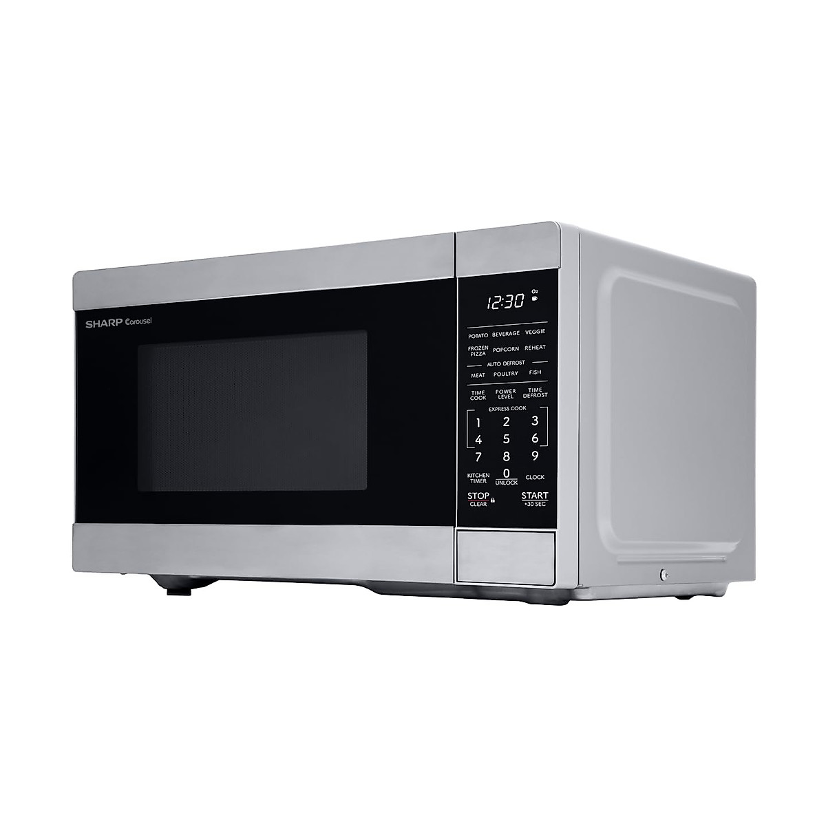 SHARP ZSMC0962KS Oven with Removable 10.6" Carousel Turntable, Cubic Feet, 900 Watt Countertop Microwave, 0.9 CuFt, Stainless Steel