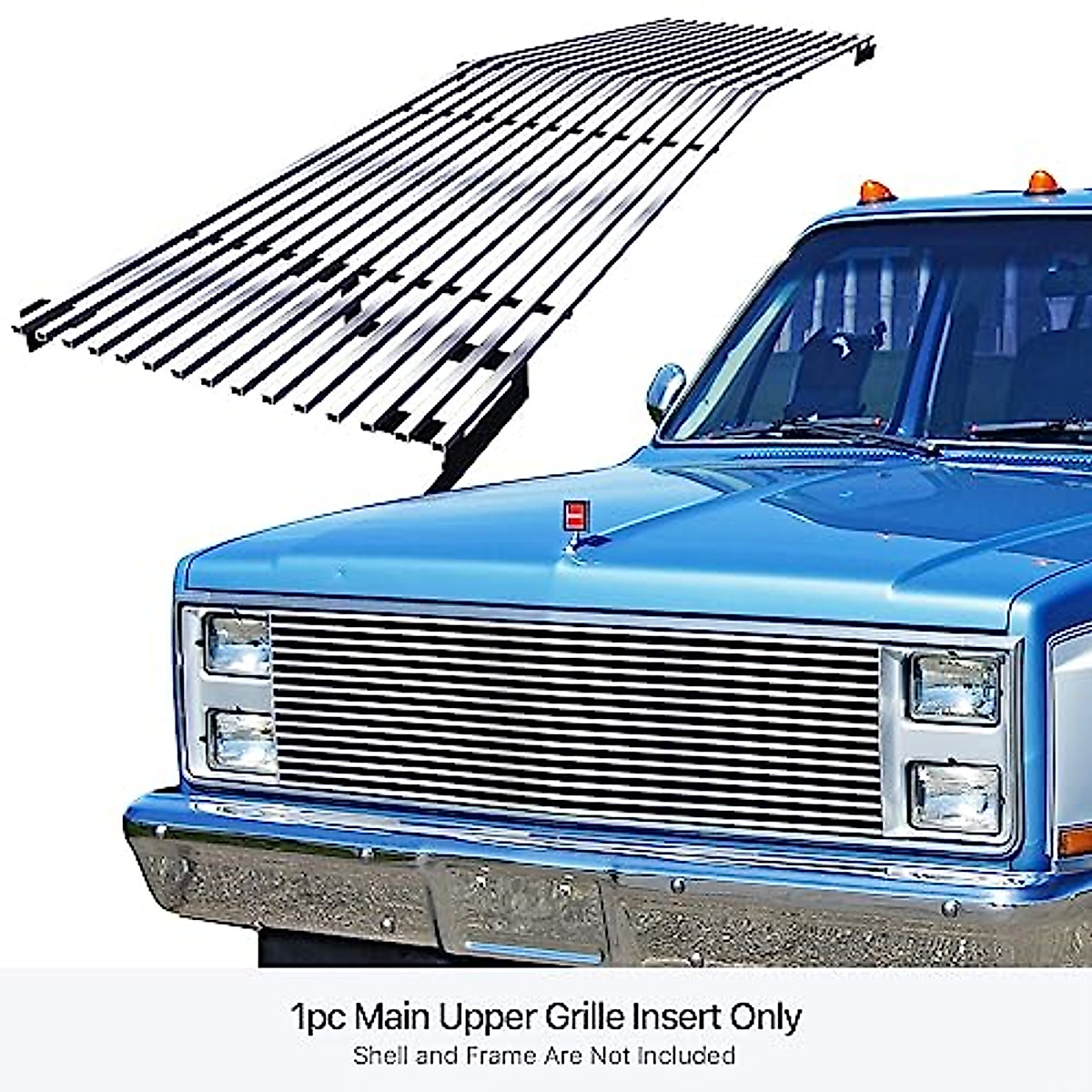 APS Compatible with Chevy C K Pickup Suburban Blazer Main Upper Billet Grille Grill C85002A