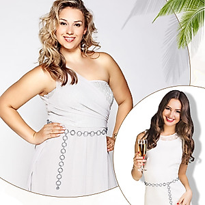 Jeyiour 2 PCS Chain Belt Waist Chain Belt for Women Girl Cute Body Belly Link Belt Chain Tight Jeans Dress Boho Waist Chain(39 Inch, Cute)