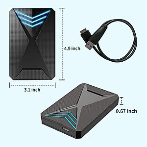 Retro Game Console 2TB HDD, Store 4280 Video Games, 18 Emulator Console Compatible with PS2/3/4, Launchbox Hard Drive Plug and Play for Win 8.1/10/1, USB 3.0 Fast Transfer
