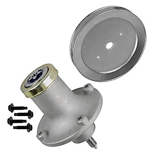 Caltric Spindle Assembly w/Pulley Compatible with Husqvarna 539113300