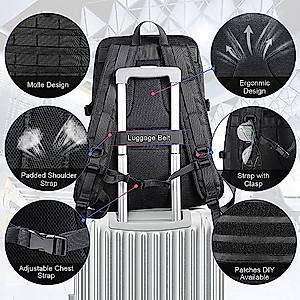 BERTASCHE Lunch Backpack, Laptop Backpack 15.6 inch Work Backpack w/Insulated Cooler Lunch Box for Men Women, Casual Daypack for Work Commuter Picnic College