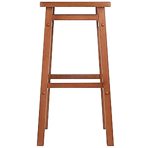 Winsome Carter 29" Teak Finish Bar Stool