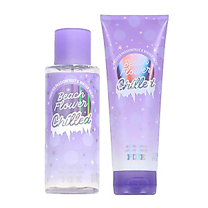 Victoria's Secret Pink Beach Flower Chilled Body Mist & Lotion Set