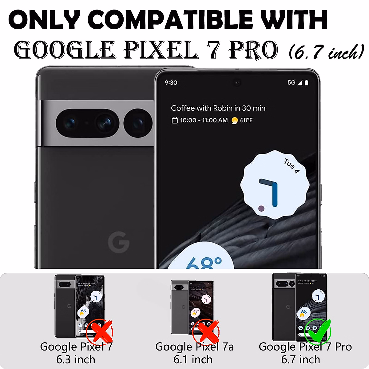 Annymall for Google Pixel 7 Pro Case with 2 Screen Protector,Full Body Shockproof Drop Protection Dustproof Heavy Duty Military Rugged Durable Cover for Google Pixel 7 Pro 6.7" (Pink/Blue)