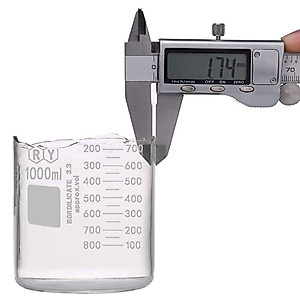 Glass Beakers 1000ml Borosilicate Graduated Measuring Low Form Beaker