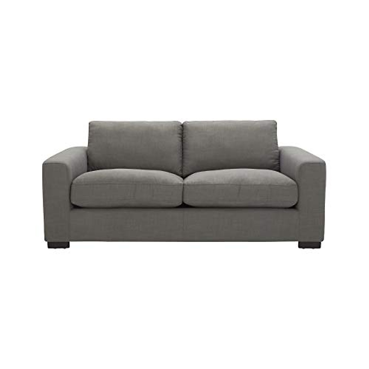 Amazon Brand - Stone & Beam Westview Extra-Deep Down-Filled Loveseat Sofa Couch, 75.6"W, Smoke