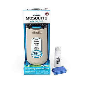 Thermacell Patio Shield Mosquito Repeller; Highly Effective Mosquito Repellent for Patio; No Candles or Flames, DEET-Free, Scent-Free, Bug Spray Alternative; Includes 12-Hour Refill