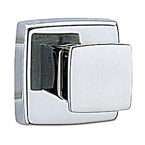 Bobrick 6717 ClassicSeries Stainless Steel Surface Mounted Single Robe Hook, Satin Finish, 2" Length x 2" Width x 2" Projection