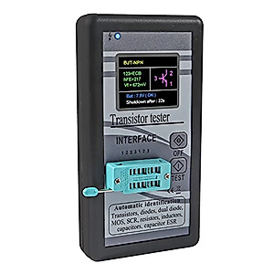 Transistor Tester, Mosfet Transistor Capacitor Tester, Mega328 NPN PNP Transistor Diode Resistor Inductor Capacitance MOS SCR ESR Meter Automatic Checker Detector