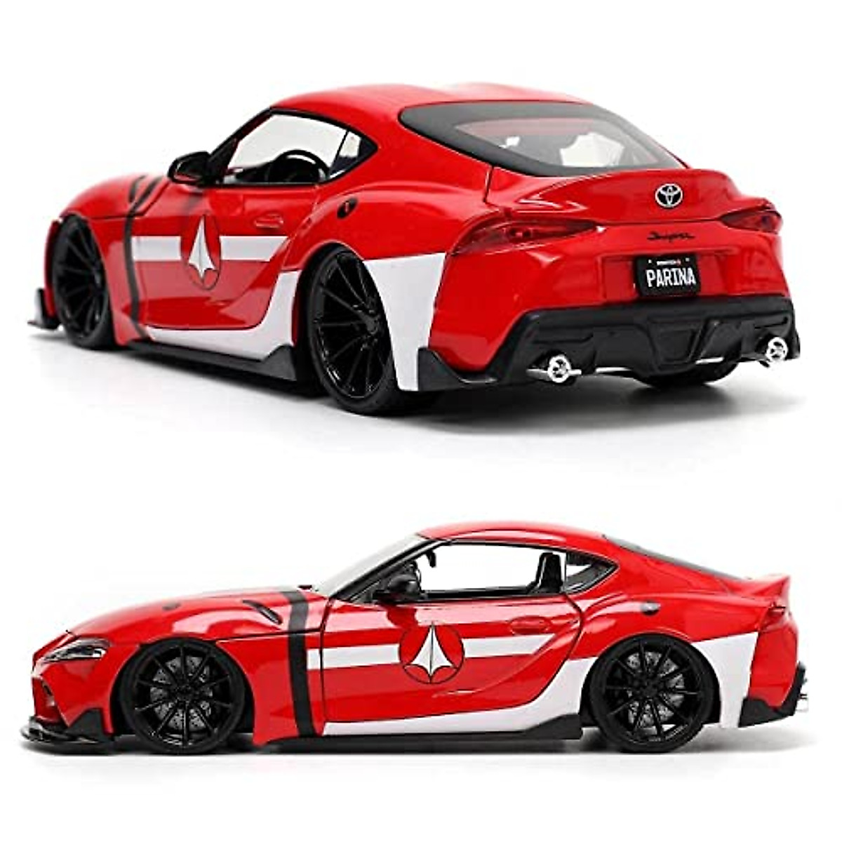 Jada Toys Robotech 1:24 2020 Toyota Supra Die-cast Car w/ 2.75" Miriya Sterling Figure, Toys for Kids and Adults