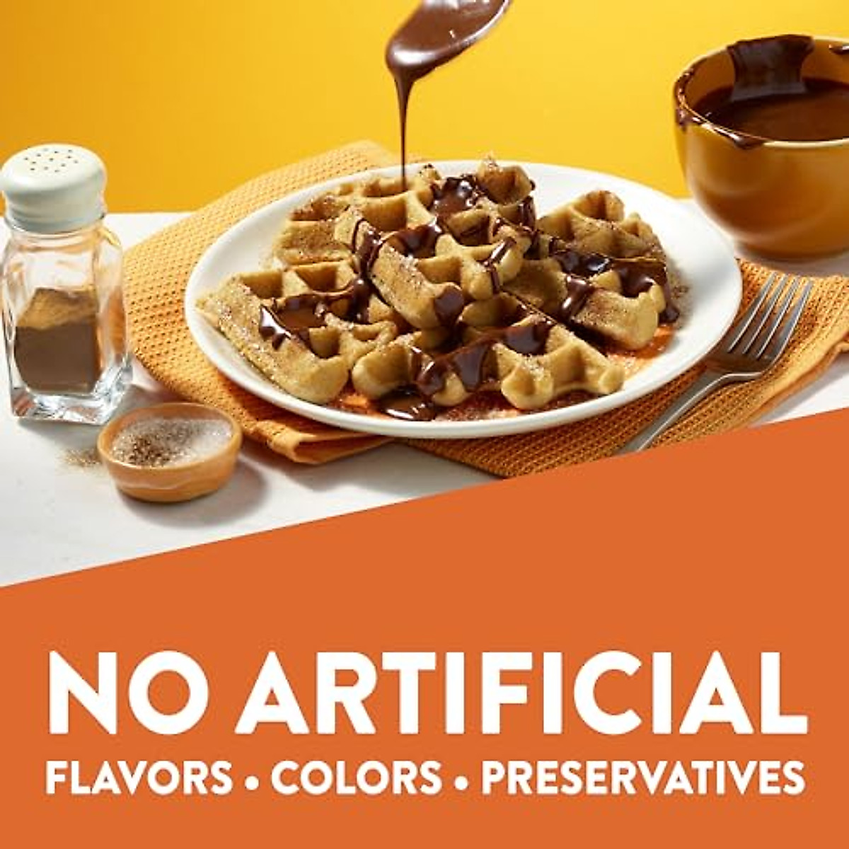 Krusteaz Light and Crispy Cinnamon Churro Belgian Waffle Mix, Krusteaz Waffle Mix, 21 oz Box (Pack of 8)