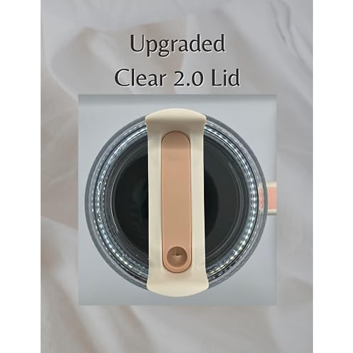 Thirst Trap Drinkware 40 OZ Swirl Tumbler with handle, 2.0 lid and straw, stainless steel travel mug for cold & warm drinks (Rose Quartz Swirl)