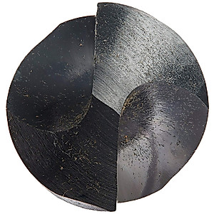 Drill America DWDRSD Series Qualtech High-Speed Steel Economy Reduced-Shank Drill Bit, Black Oxide Finish, 1/2" Round Shank, Spiral Flute, 118 Degrees Conventional Point, 3/4" Size, Pack of 1, 3-Flat