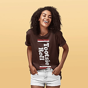 Tootsie Roll Chocolate Flavored Candy Caramel Taffy Logo Adult T-Shirt Tee