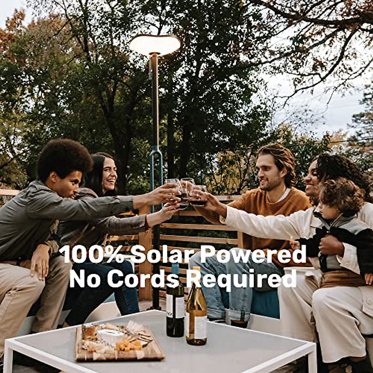 Nocturne Outdoor Solar Floor Lamp with Bluetooth Speaker | 100% Solar Powered | Fully Weatherproof | for Patios, Decks, Outdoor Spaces | Firefly 2.0 (Light + Sound)