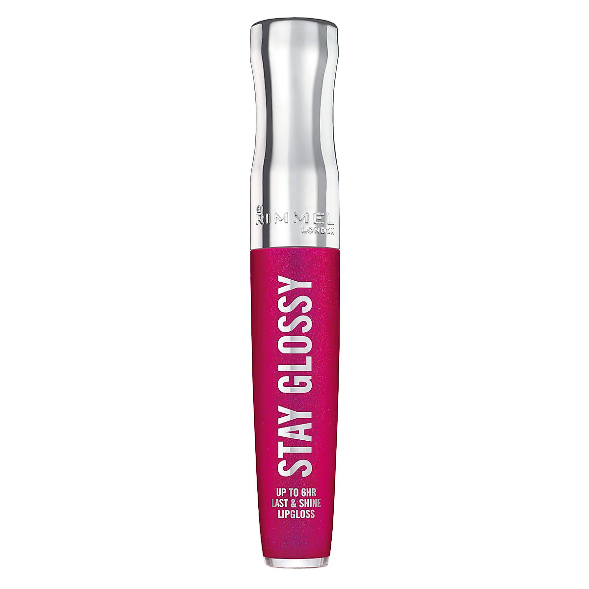 Rimmel Stay Glossy Lip Gloss - Non-Sticky and Lightweight Formula for Lip Color and Shine - 345 Pop Fizz Pink, .18oz