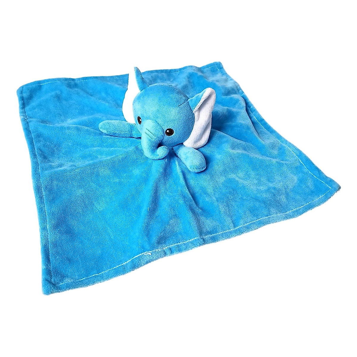 SONA G DESIGNS Personalized Baby Blanket Lovey with Custom Embroidered Name (Elephant)