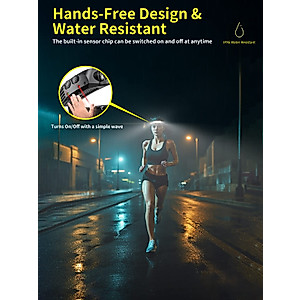 Smiling Shark LED Headlamp, 230°Wide Angle 3*White Light 2 Pack The Brightest Head Lamp Rechargeable Motion Sensor Waterproof Headlight for Camping Hiking Outdoor, Head-Lamp-LED-Frontale-Light