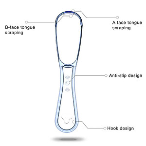 IKAAR Tongue Scraper Cleaner 100% BPA Free Tongue Scrapers for Healthy Oral Care, Easy to Use, Help Fight Bad Breath (4 Pack)