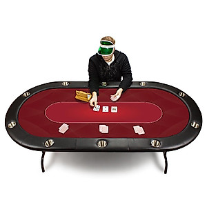 Brybelly Sublimation Poker Table Felt for Casino Quality Tables (Red)
