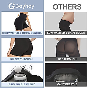 GAYHAY Biker Shorts for Women - 8" Soft Stretch Athletic Summer Shorts for Under Dresses Workout Running Cycling Yoga