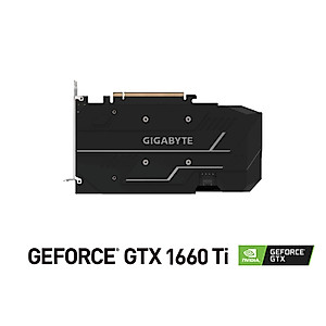GIGABYTE GeForce GTX 1660 Ti OC 6G 192-bit GDDR6 DisplayPort 1.4 HDMI 2.0B with Windforce 2X Cooling System Graphic Cards- Gv-N166TOC-6GD