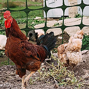 Abba Patio Snow Fence Plastic Garden Fencing Roll Temporary Safety Construction Mesh Fence Outdoor for Gardening, Yard, Patio, Pet, Rabbit, Poultry, 4' X 100' Feet, 3.25" Mesh, Green