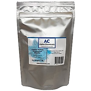 Copper Sulfate Pentahydrate - 25.2% Cu - 1 Pound - Easy to Dissolve - Powder