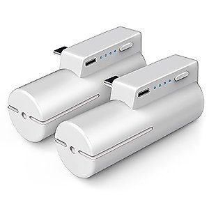 Kuject Battery Pack for Quest 2 and Quest, 5000mAh Lightweight Power Bank for Extra 2-4 Hours Playing time, Rechargeable Accessories with Power Indicator 2 Pack