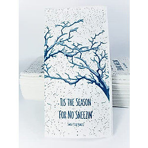 "Tis The Season For No Sneezin" - Fun Disposable Lightweight Guest Towels for use in Restroom, Bathroom Washroom or Kitchen