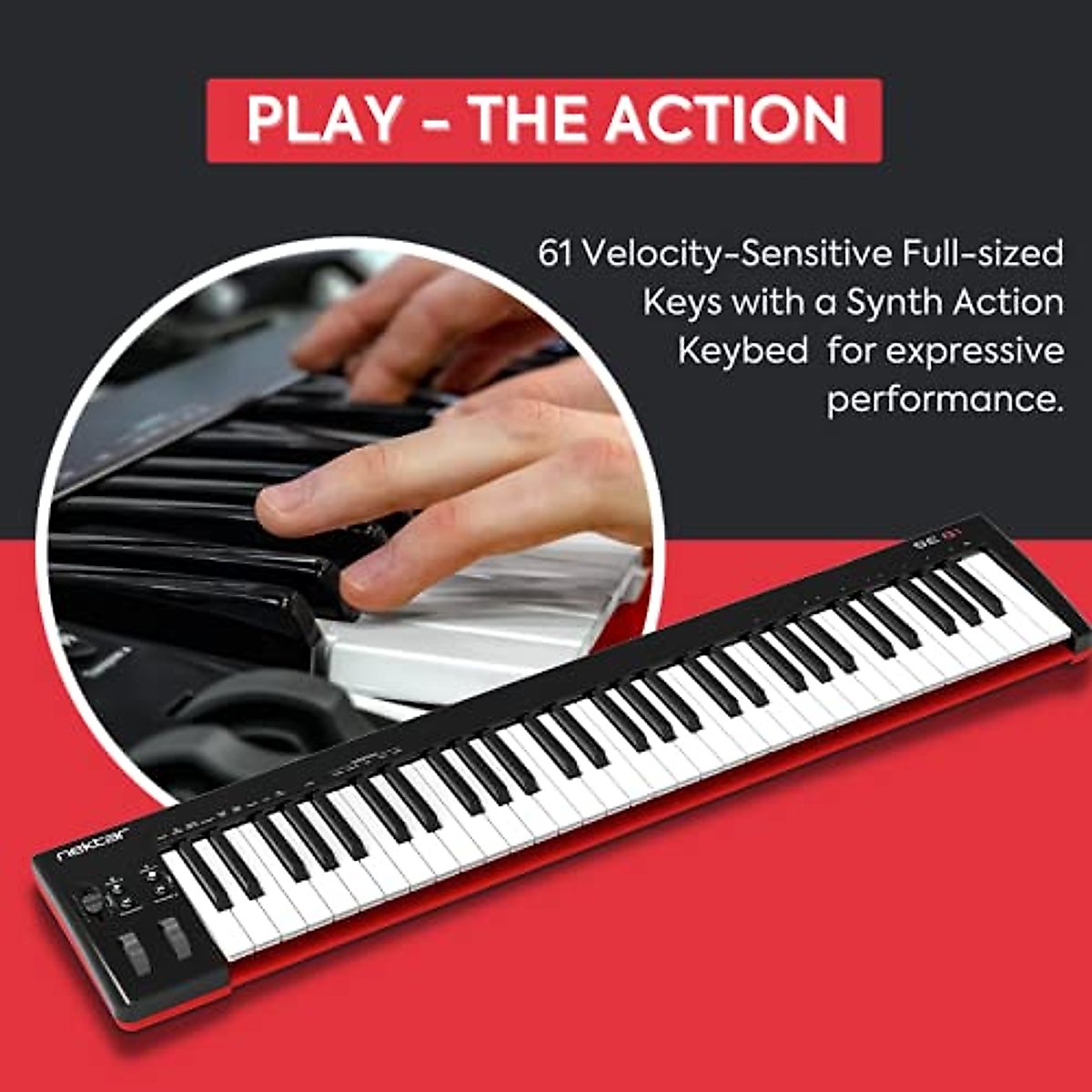 Nektar SE61 - USB MIDI Controller Keyboard with Nektar DAW Integration, Black
