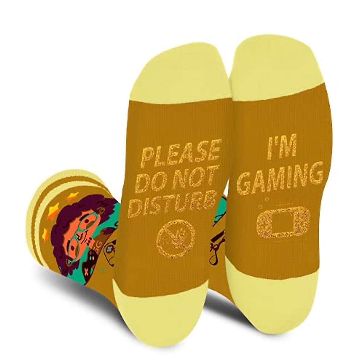 Gaming Gamer Socks for Men Women Teen Boys - Do Not Disturb I'm Gaming Socks Novelty Funny Crew Socks - Gifts for Gamer Lovers Boys Son Husband Stocking Stuffers