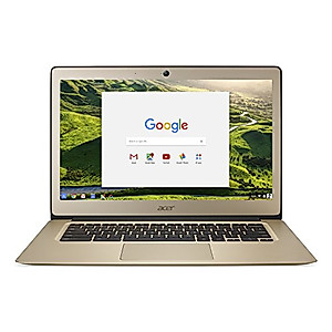 Acer Chromebook 14, Aluminum, 14-inch Full HD, Intel Celeron N3160, 4GB LPDDR3, 32GB, Chrome, Gold, CB3-431-C0AK