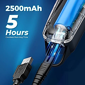 Hair Clippers for Men, 5 Hours Cordless Hair Cutting Kit with 10 Combs, LED Display, Low Noise Professional Beard Trimmer Barber Clippers Hair Cutting Kit with Scissors,Cape, Gifts for Men Family