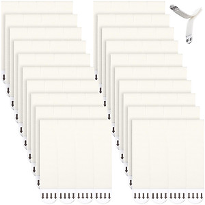 40 Pairs (80 Strips) Picture Hanging Strips Heavy Duty Strips Removable Hook and Loop Tape Frame Hanging Strips for Christmas Party Decorations (White, Large)