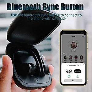 leChivée Charging Case Replacement Compatible with Powerbeats Pro with Bluetooth Pairing Sync Button (Not Include Power Beats Earbuds), Charger Case with Built in 700 mAh Battery