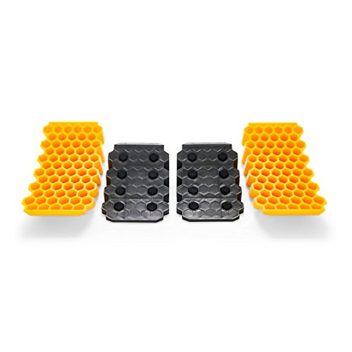 Camco Rv Curved Leveler With Chock - 2 Pack - Easy Drive-On Leveler Adds Up To 4" In Height (44425)