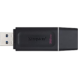 Kingston 32GB Flash Drive DataTraveler Exodia (Bulk 2 Pack) USB 3.2 Type-A Drive 100MB/s High Speed PenDrive for Computer or Laptop (DTX/32GB) Bundle with (1) Everything But Stromboli Lanyard