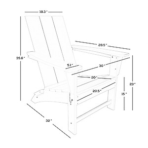 WestinTrends Ashore HDPE Outdoor Patio Poly Folding Adirondack Chair, Red