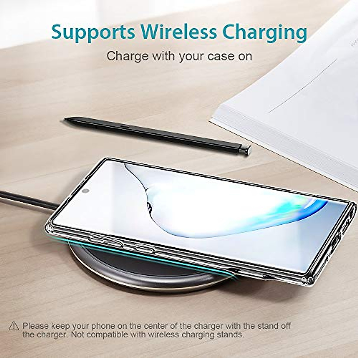 ESR Metal Kickstand Compatible with Galaxy Note 10 Plus Case, Vertical and Horizontal Stand, Reinforced Drop Protection,Flexible TPU Case for Samsung Galaxy Note 10+ / 10 Plus / 5G 6.8" (2019),Clear