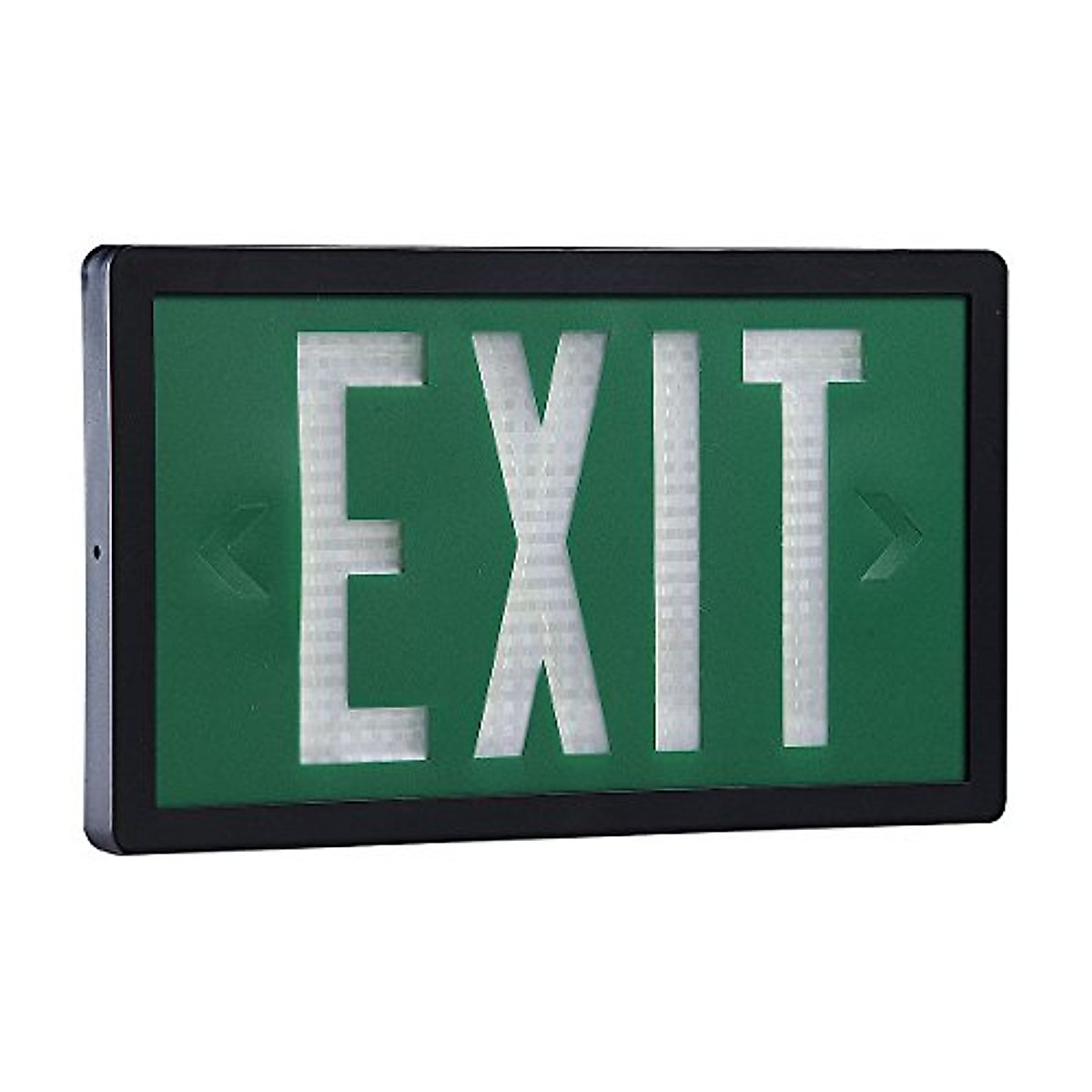 Isolite - SLX-60-D-10-G - 2 Face Self-Luminous Exit Sign, Green Background Color, Black Frame Color, 10 yr. Life Expectancy
