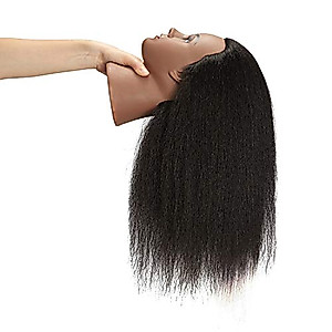 Hairingrid Mannequin Head 14" 100% Real Hair Hairdresser Cosmetology Mannequin Manikin Training Head Hair and Free Clamp Holder (14 Inch)